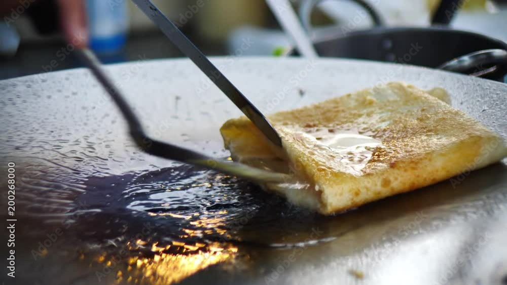 Roti, southern flat bread cooking thai street food, Thailand Stock ...