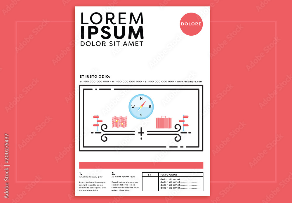 Poster Layout with Navigation Illustrations Stock Template | Adobe Stock