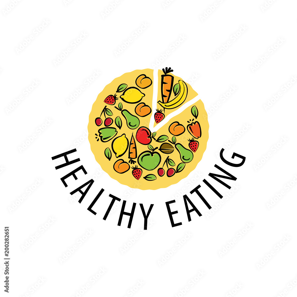 vector logos healthy eating Stock Vector | Adobe Stock