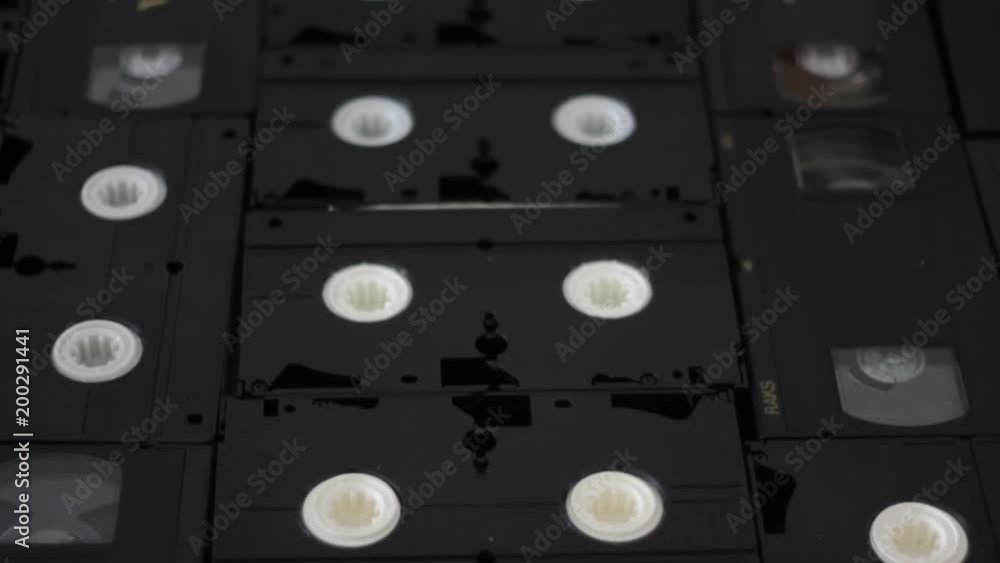 Old vhs cassette tapes Stock Video | Adobe Stock