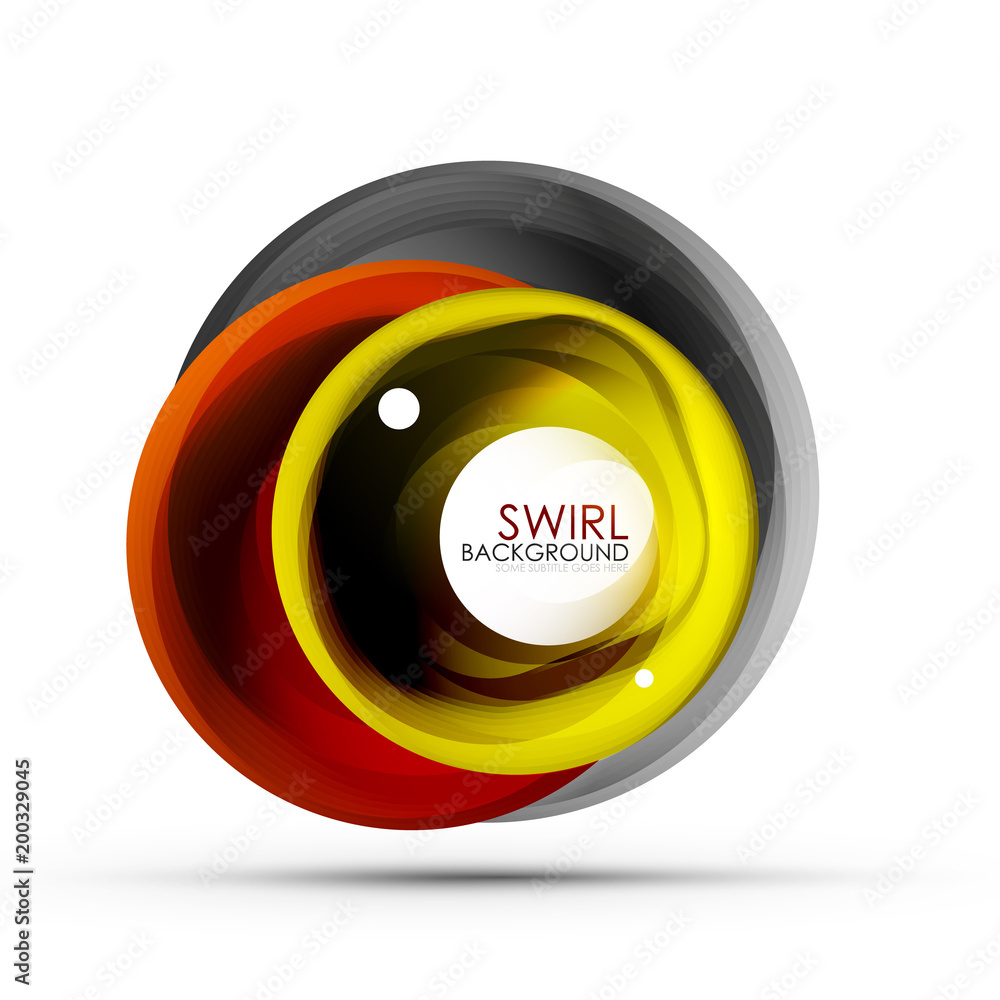 Spiral swirl flowing lines 3d vector abstract digital motion background ...