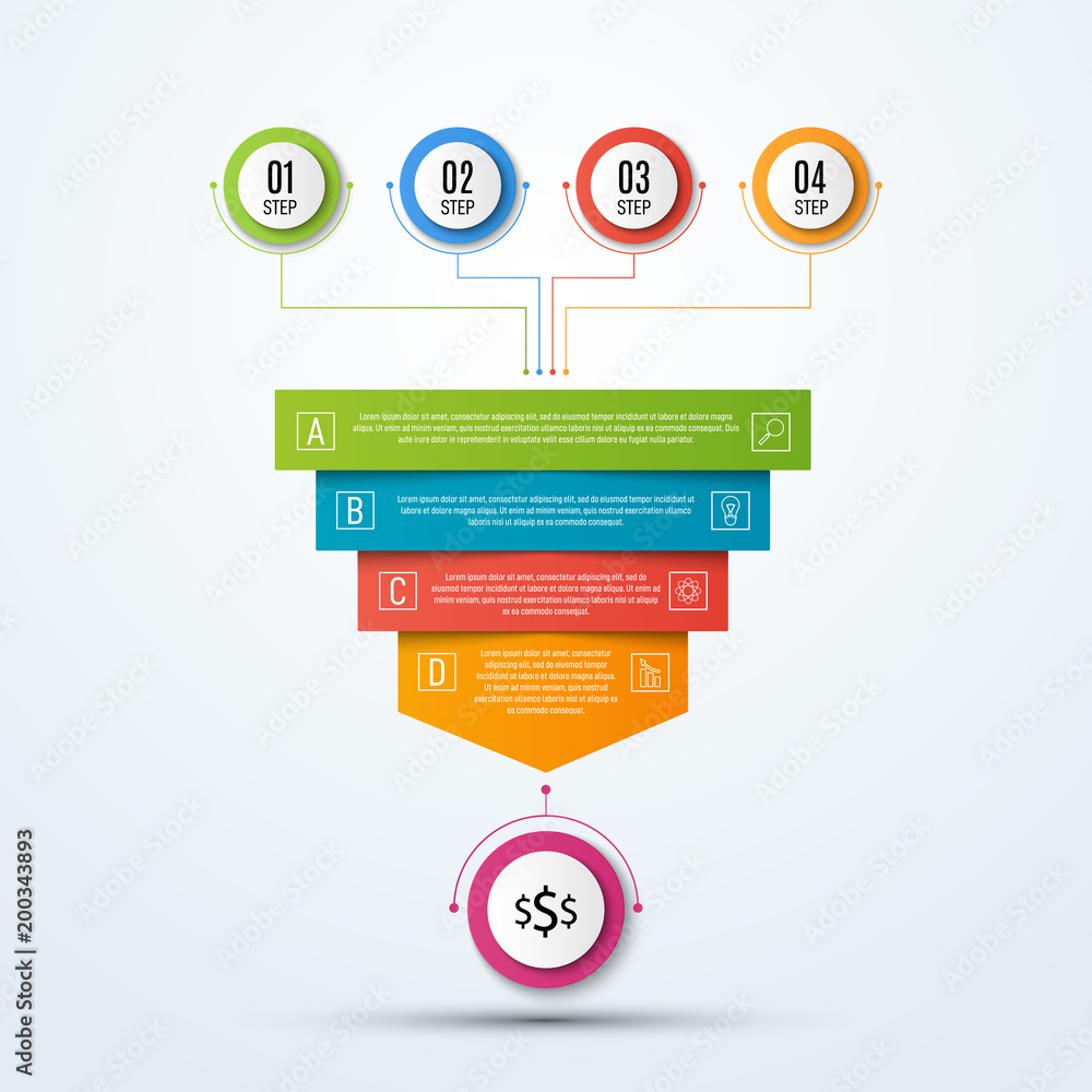 Abstract vector infographics. Business data visualization. Template for ...