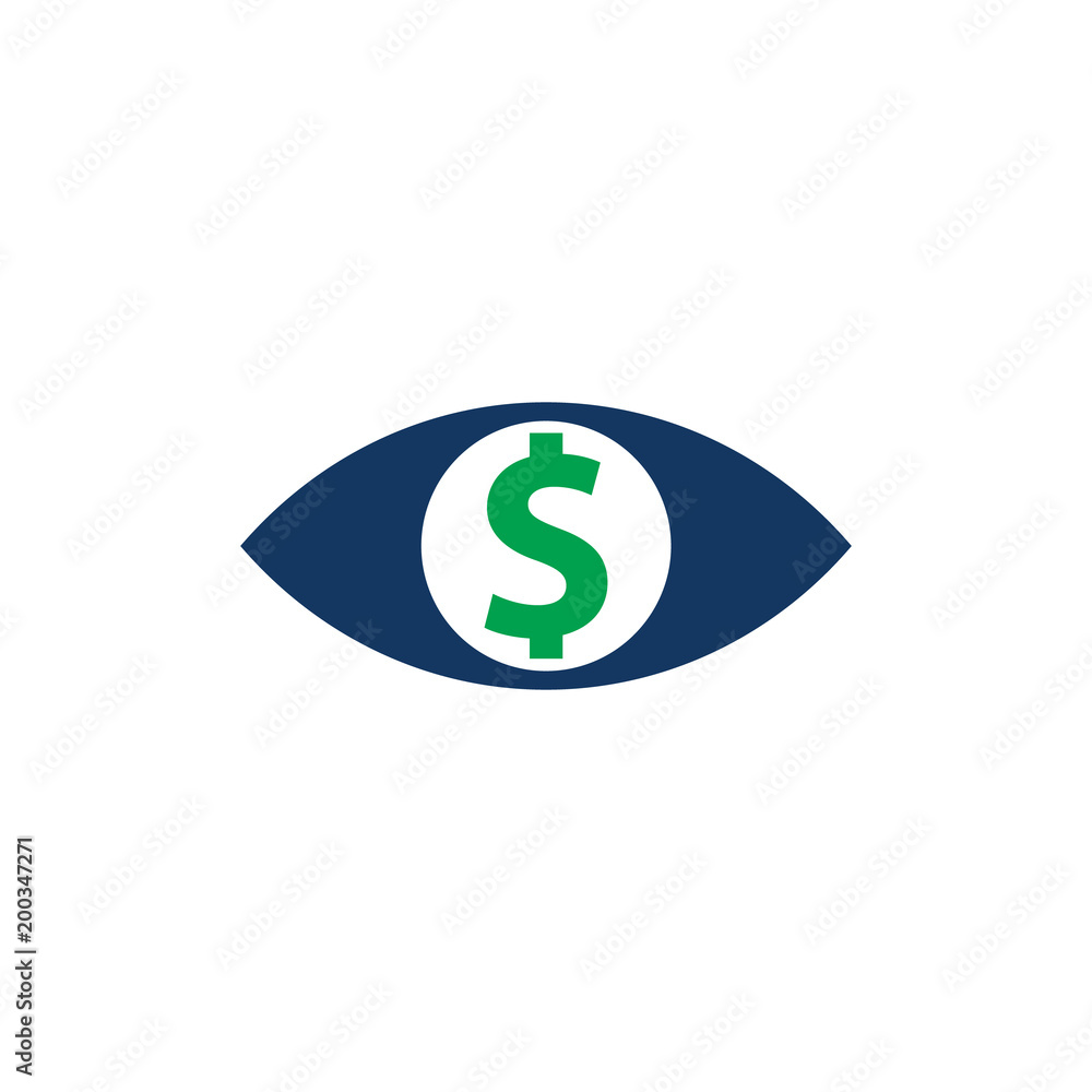 Vision Money Logo Icon Design Stock Vector | Adobe Stock