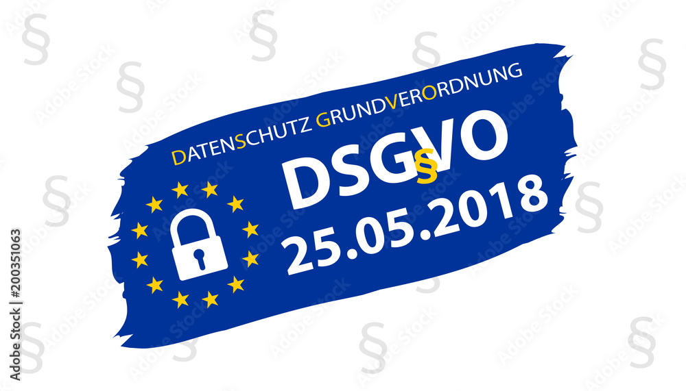 DSGVO Banner, Datenschutz-Grundverordnung Stock-Vektorgrafik | Adobe Stock