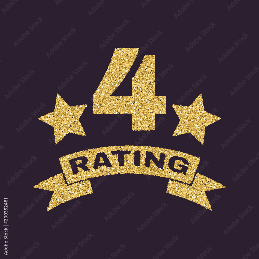 The fourth place rating icon. Ranking and classification, fourth place ...