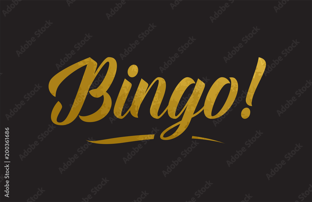 Bingo gold word text illustration typography Stock Vector | Adobe Stock