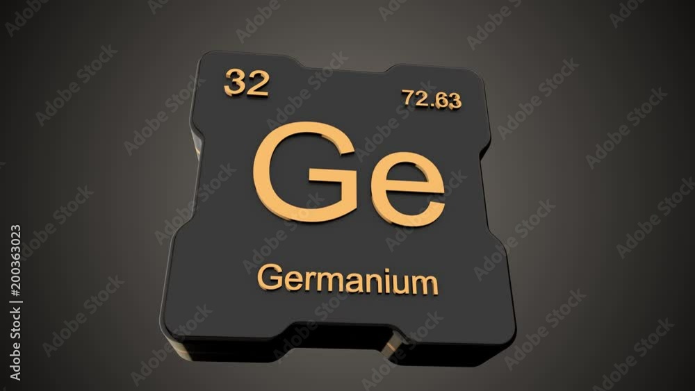 Vidéo Stock Germanium element symbol from periodic table on futuristic ...
