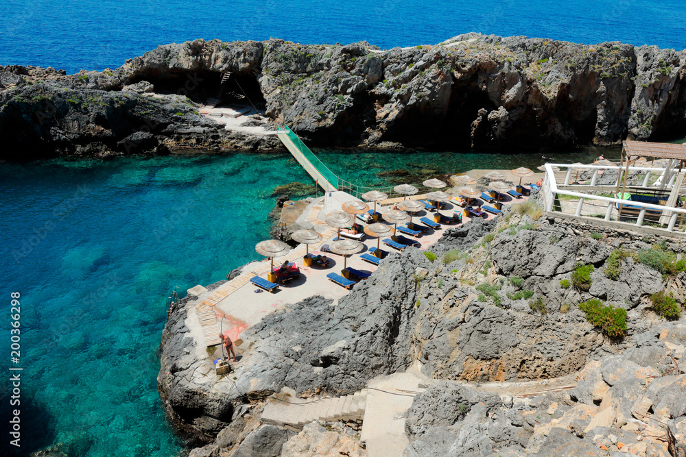Crique, baignade et plongée au sud de la Crète Stock Photo | Adobe Stock