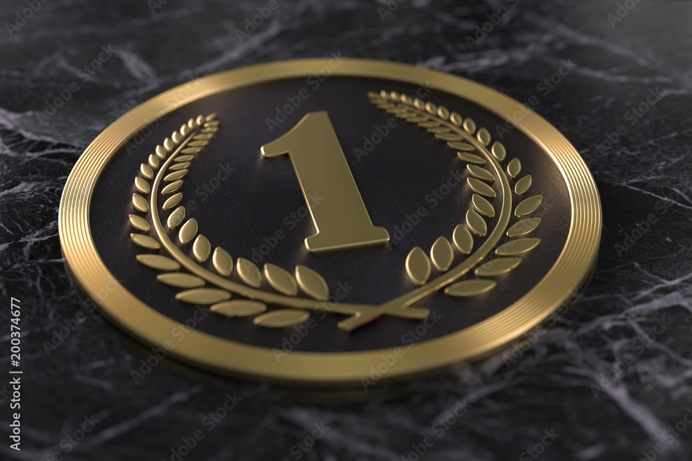 Platz eins - Medallie Stock-Illustration | Adobe Stock