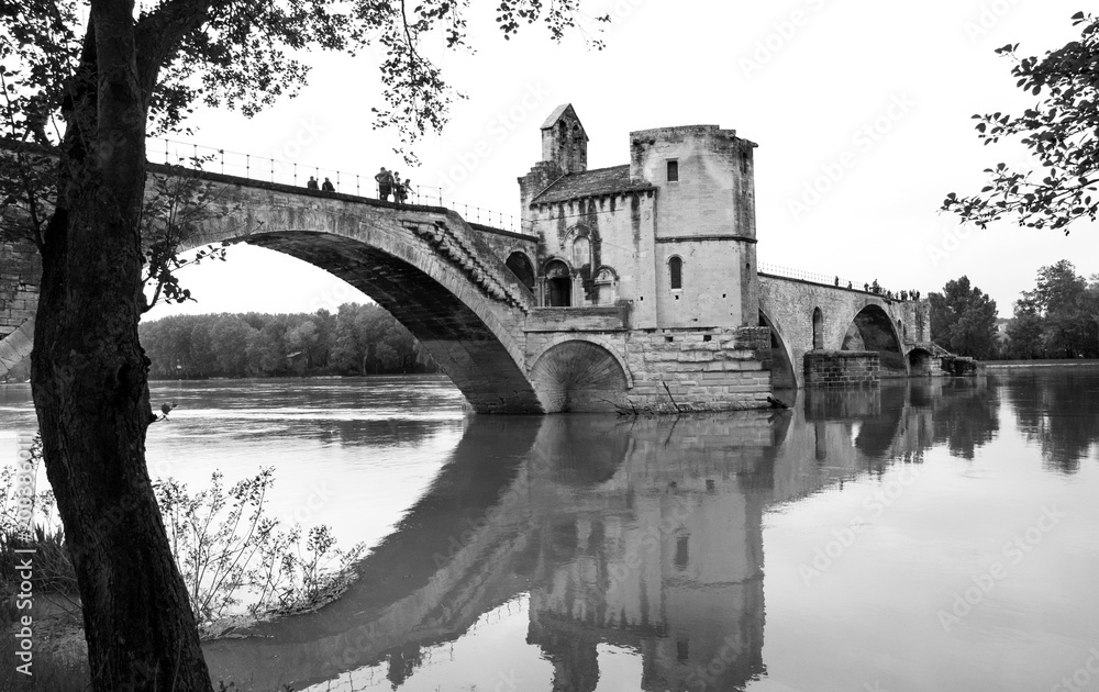 Pont Saint-Benezet. France. Famous half-ruined medieval bridge of ...