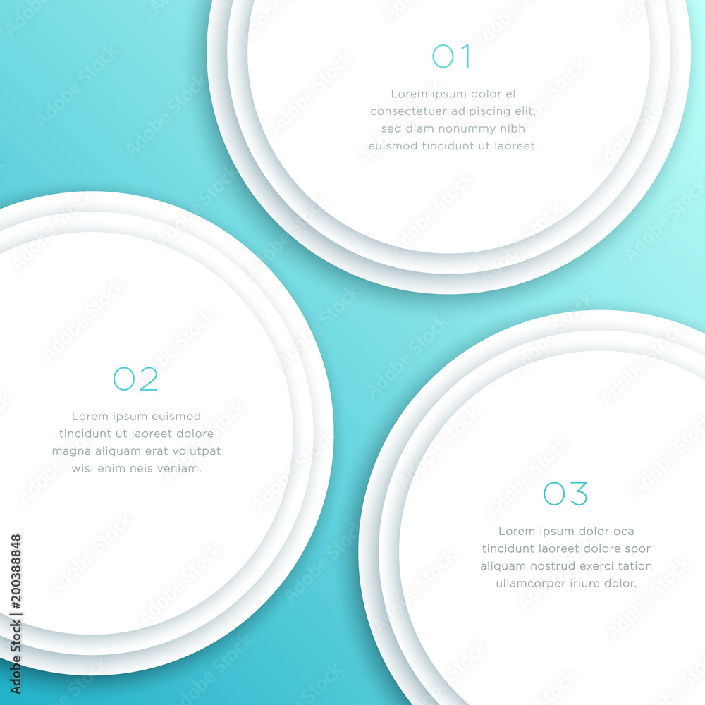 Abstract Vector White Circle 3d Diagram Background Stock Vector | Adobe ...