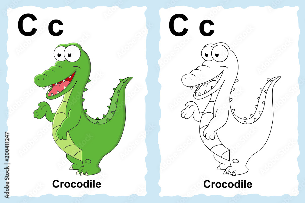Illustrated Alphabet Coloring Pages