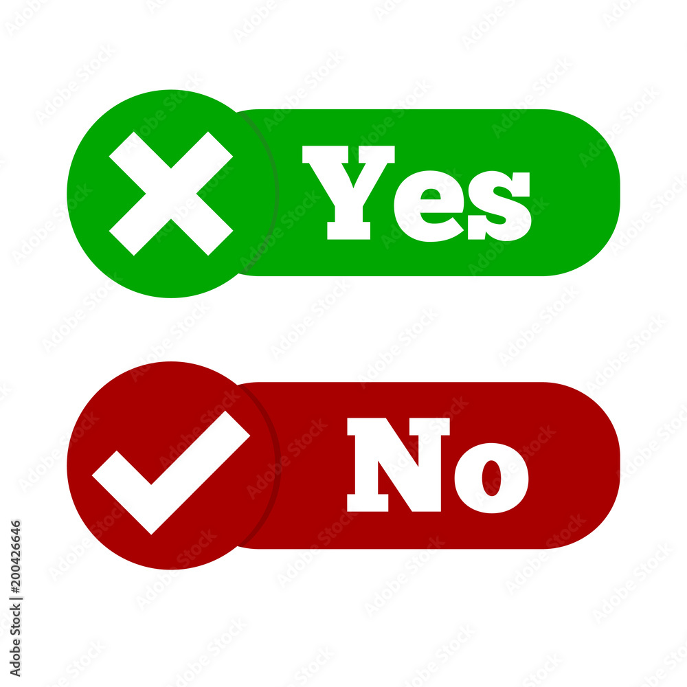 Do and Dont check tick mark and red cross icons design isolated on ...