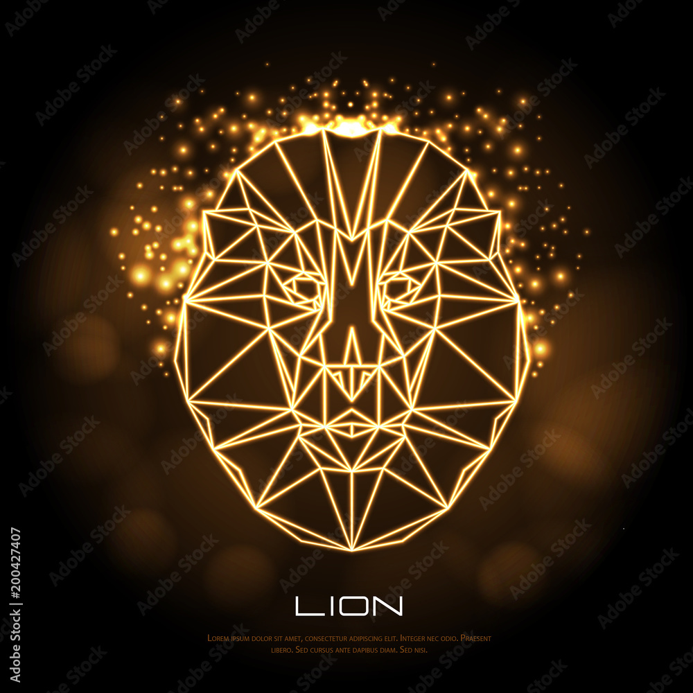 Hipster Triangle Lion