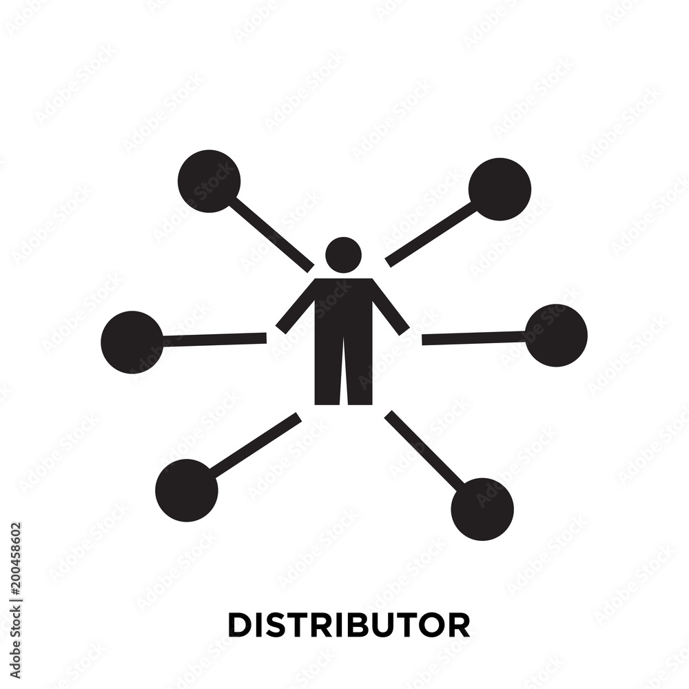 distributor icon on white background, in black, vector icon ...