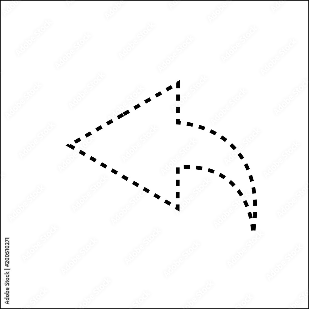 Arrow left line icon on white background. Stock Vector | Adobe Stock