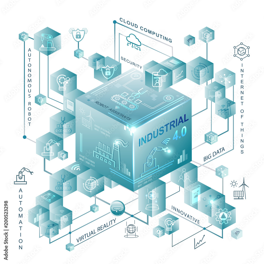 Industry 4.0 and Smart manufacturing concept. Industrial 4.0 process ...
