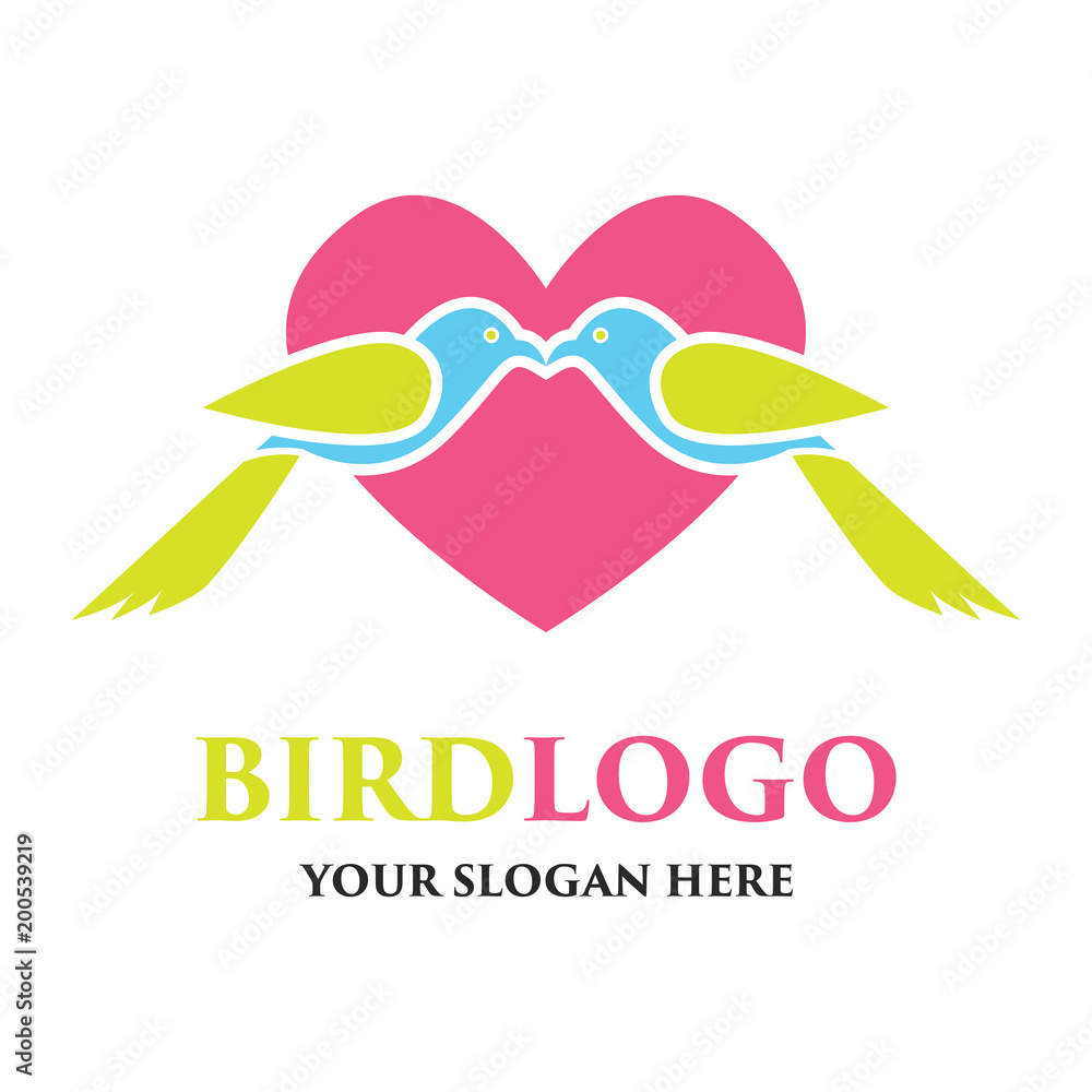bird logo with text space for your slogan / tagline, vector ...