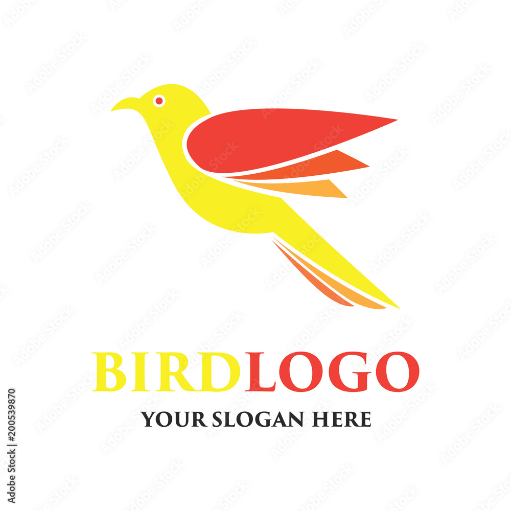 bird logo with text space for your slogan / tagline, vector ...