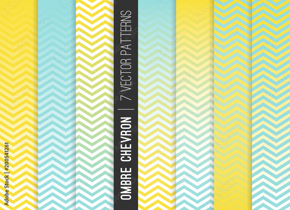 Green And Yellow Chevron Background