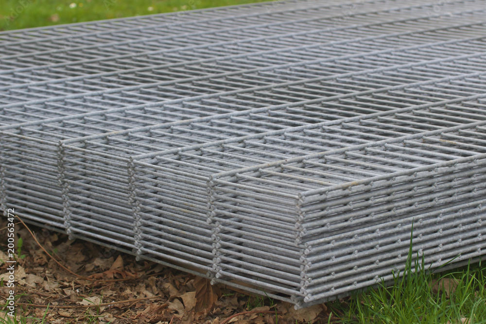 Bauzaun Gitter Stock Photo | Adobe Stock