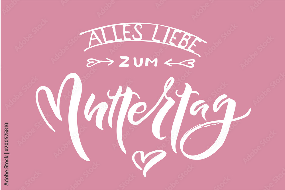 Muttertag. Alles liebe zum Muttertag. Happy Mother's Day text in German ...