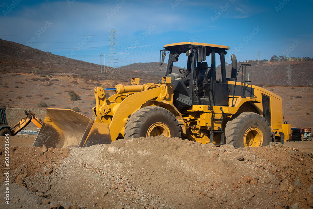 Construction Tractor Stock Photo | Adobe Stock