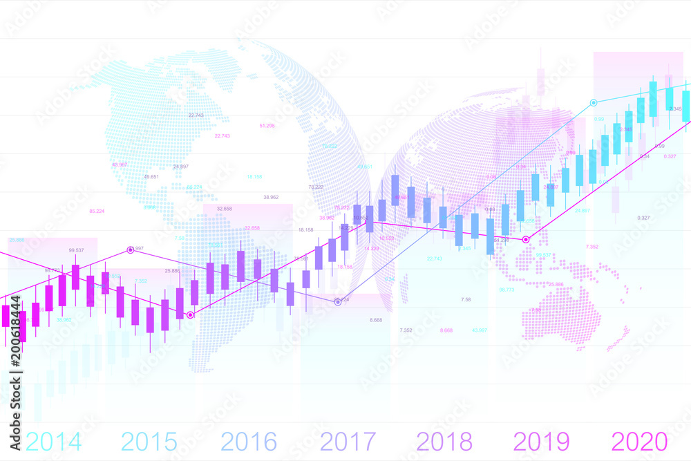 Stock market and exchange. Candle stick graph chart of stock market ...