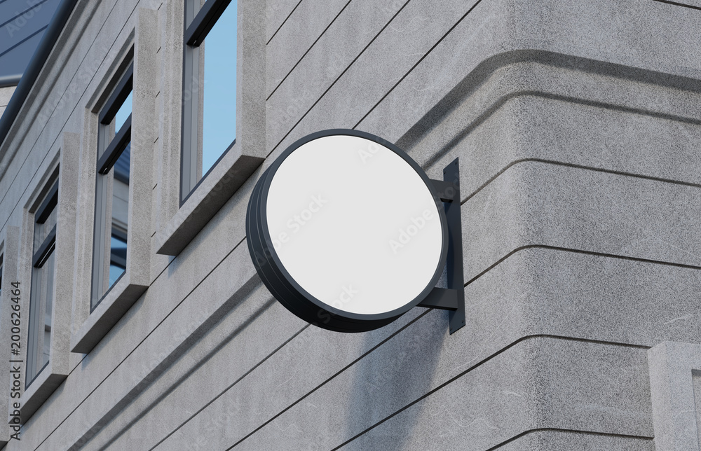 Blank, outdoor signage, signboard mockup, sign. 3d rendering Stock ...