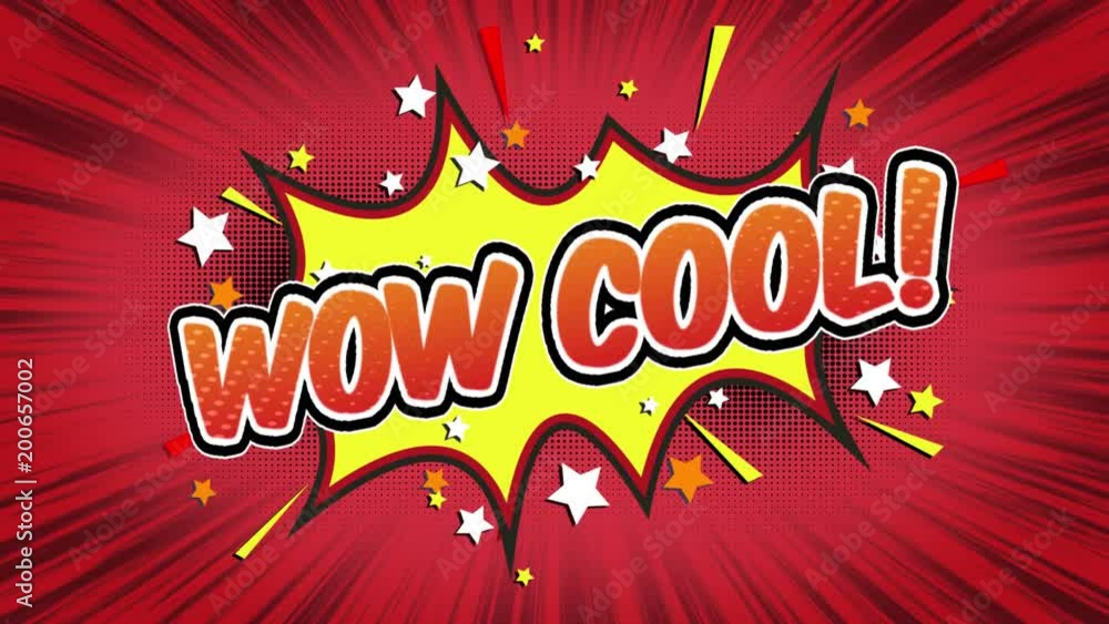 wow cool Word Retro Cartoon Comic Bubbles Popup Style Expressions ...