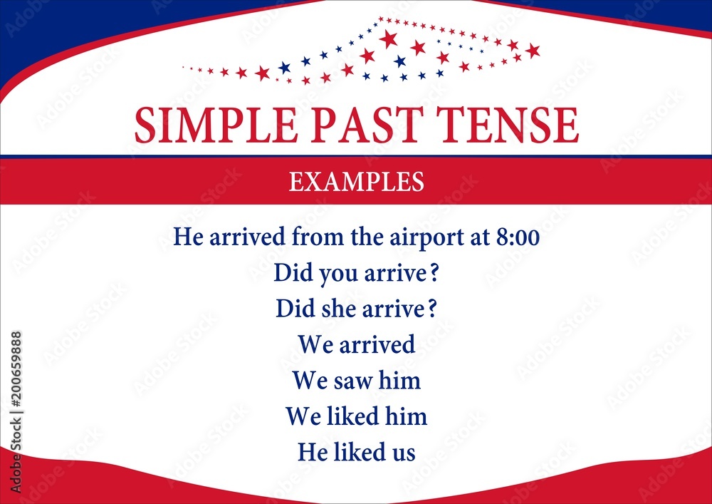 simple past tense Stock Illustration | Adobe Stock