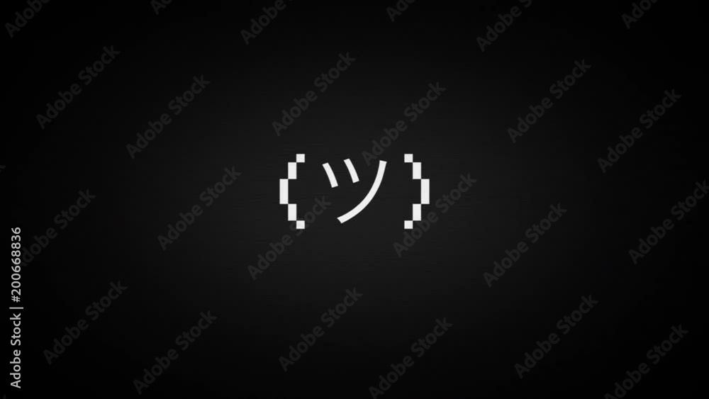 text smile on old tv screen, 4K seamless loop glitch animation Stock ...