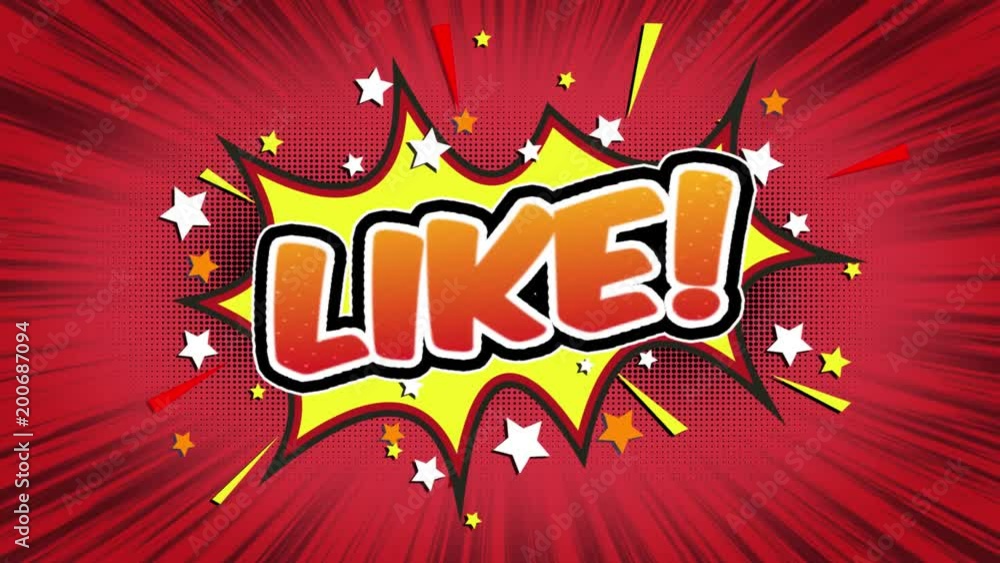 like Word Retro Cartoon Comic Bubbles Popup Style Expressions Colored ...