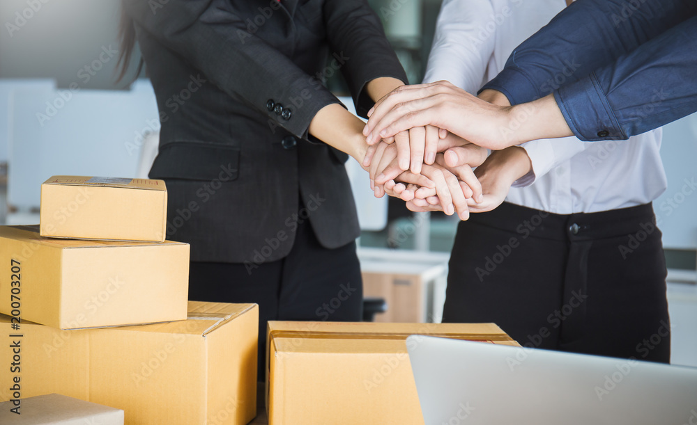 Startup small business entrepreneur SME freelance woman man team, Young ...