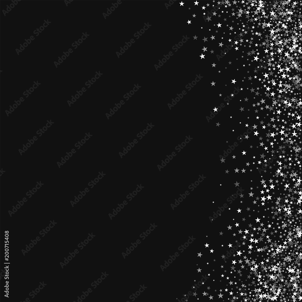 Amazing falling stars. Abstract right border with amazing falling stars ...