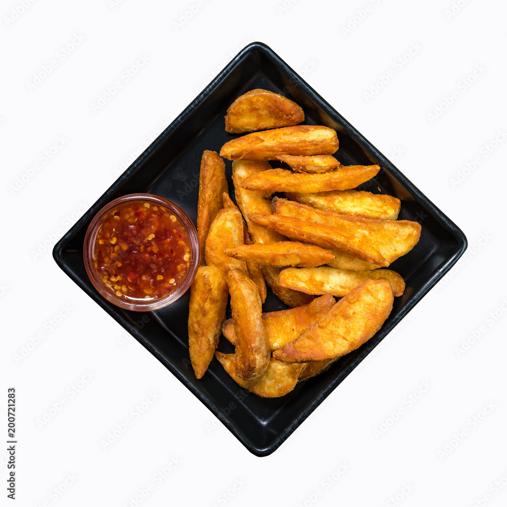 French fries, chips, finger chips are cut deep-fried potatoes,Common ...