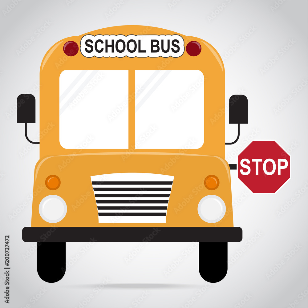 School Bus icon. Back to school sign illustration Stock Vector | Adobe ...