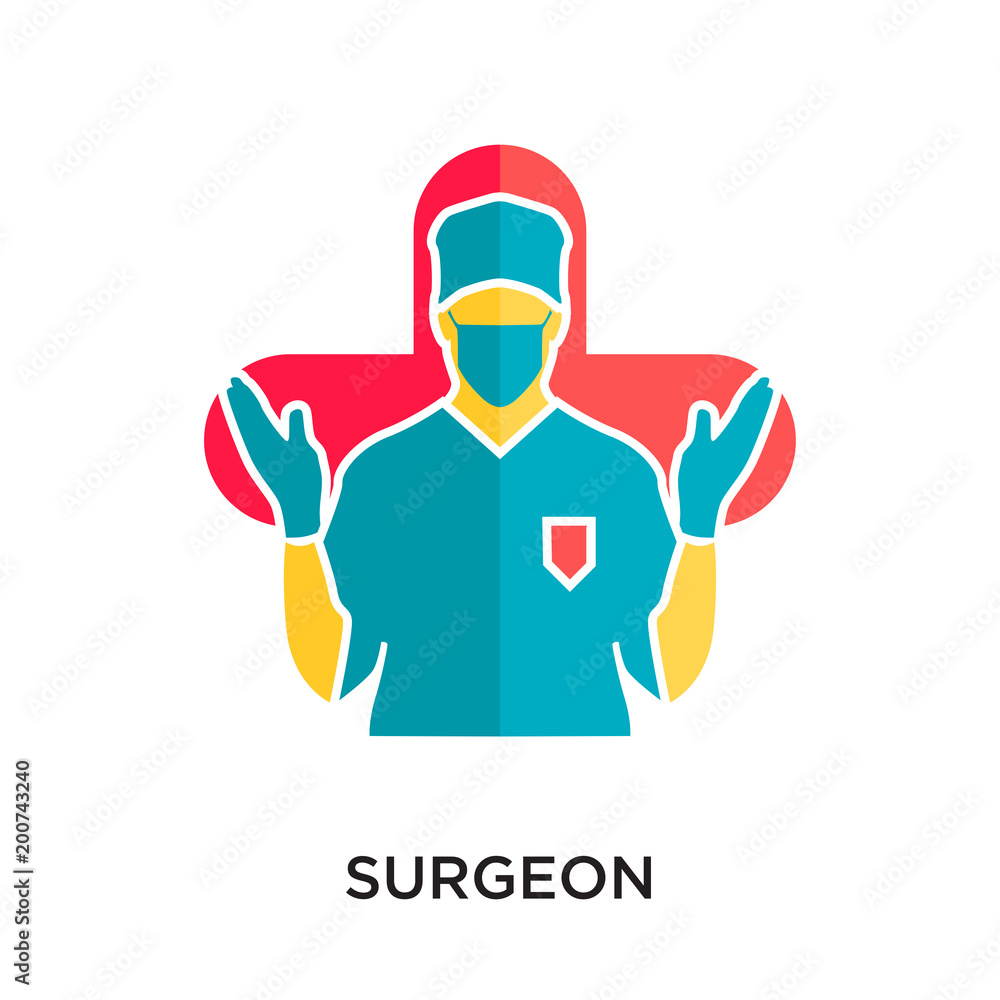 surgeon logo isolated on white background for your web, mobile and app ...