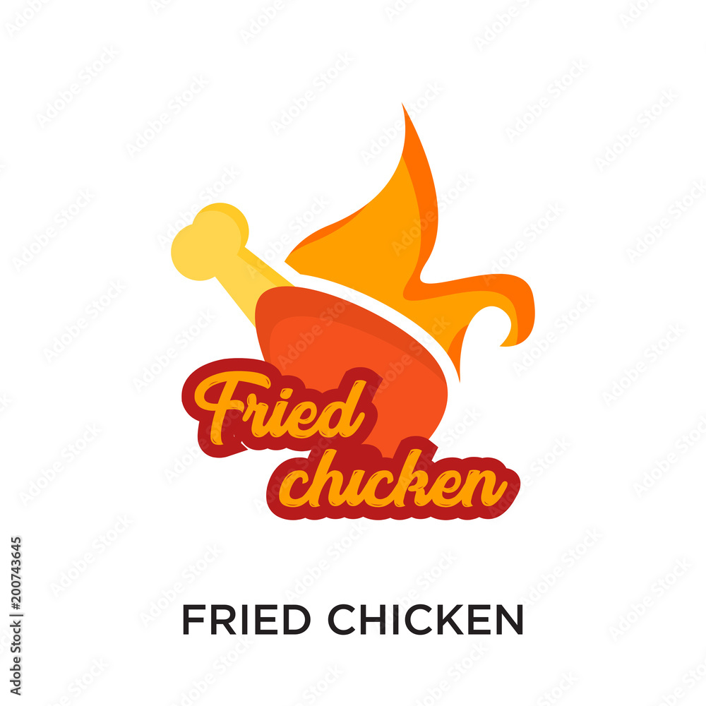 fried chicken logo isolated on white background for your web, mobile ...