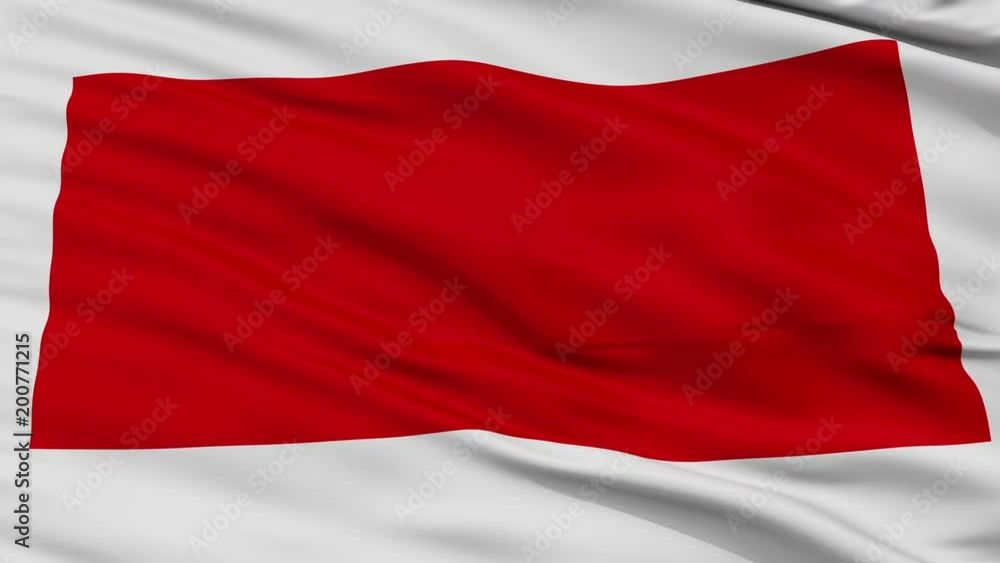 Sharjah closeup flag, city of United Arab Emirates, realistic animation ...