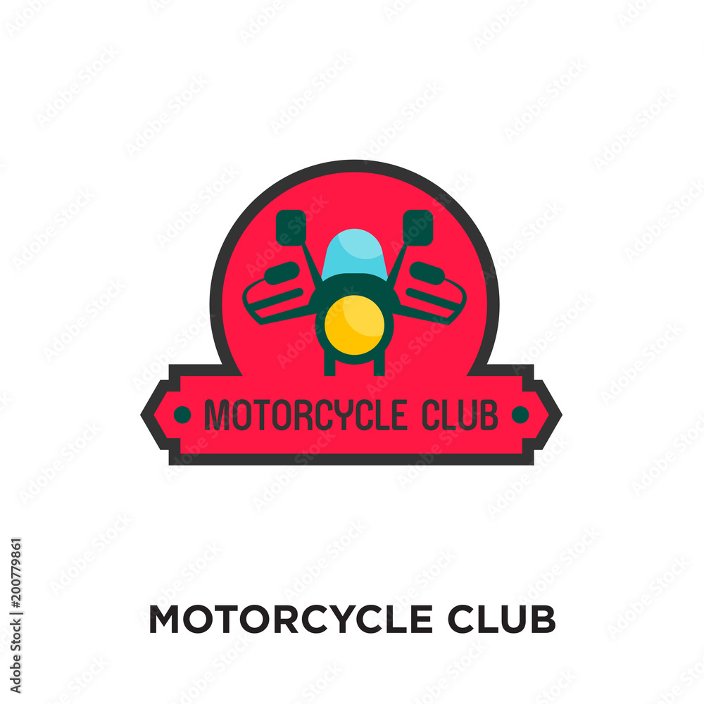 motorcycle club logo isolated on white background for your web, mobile ...