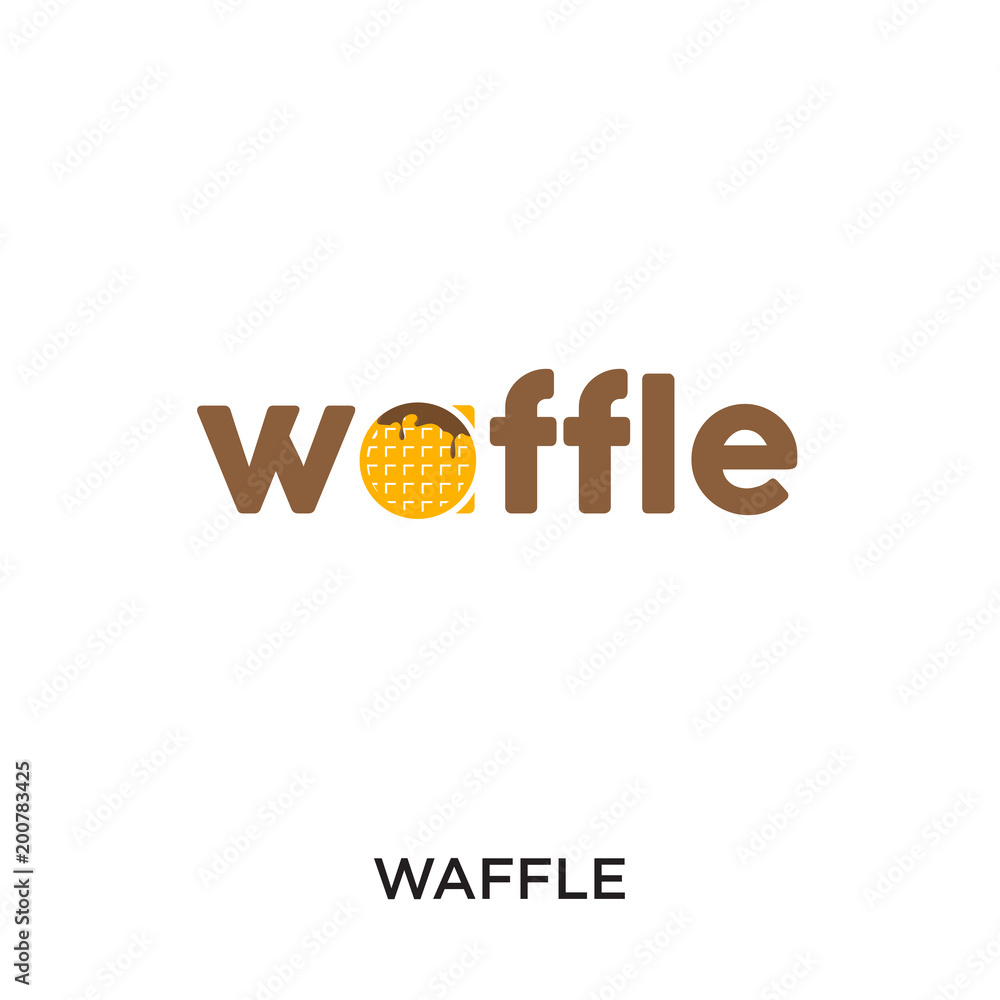waffle logo isolated on white background for your web, mobile and app ...