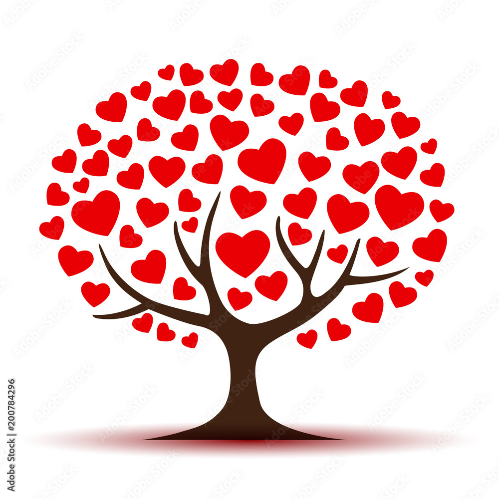 Love tree – vector for stock Stock Vector | Adobe Stock