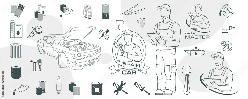 Auto Repair Sketch