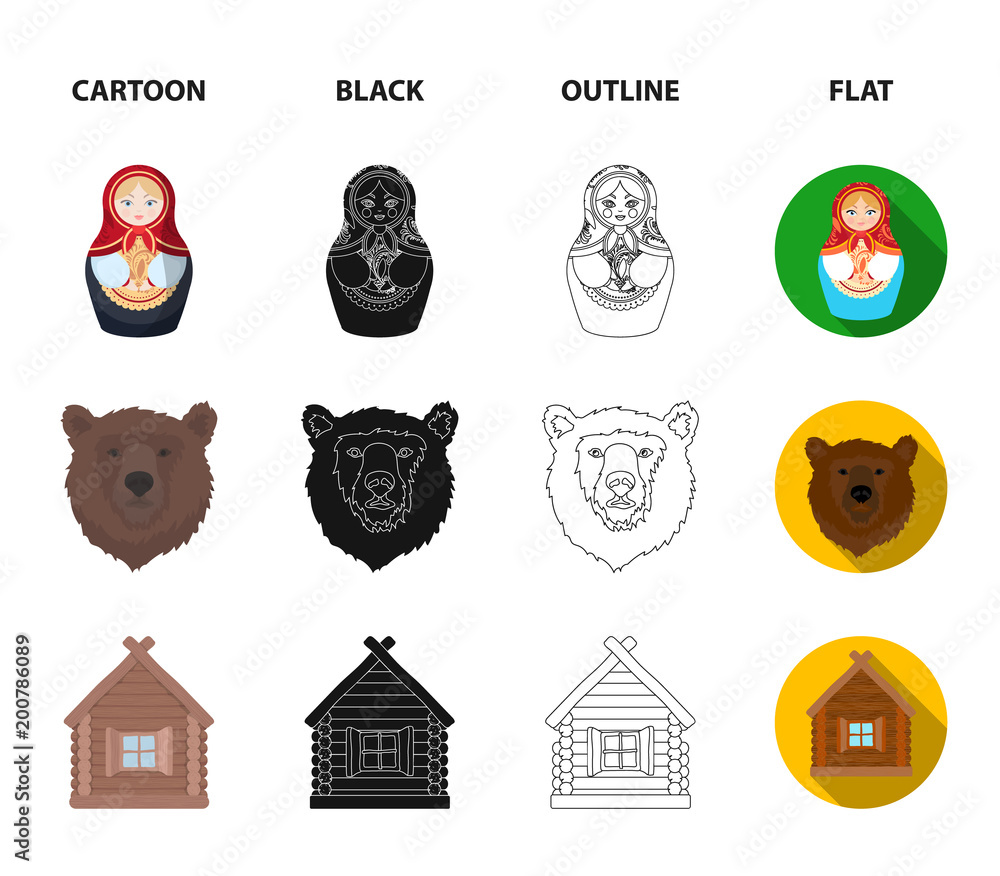 Russia, country, nation, matryoshka .Russia country set collection ...