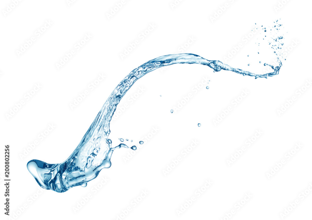 single water splash isolated on white background Stock Photo | Adobe Stock