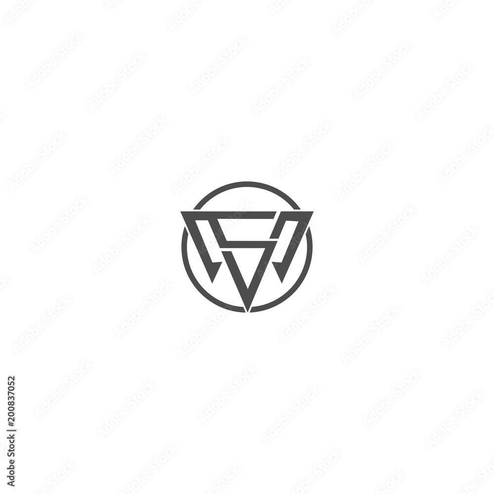 Initial WS Letter Linked Logo. Creative Letter WS Logo Design Vector ...