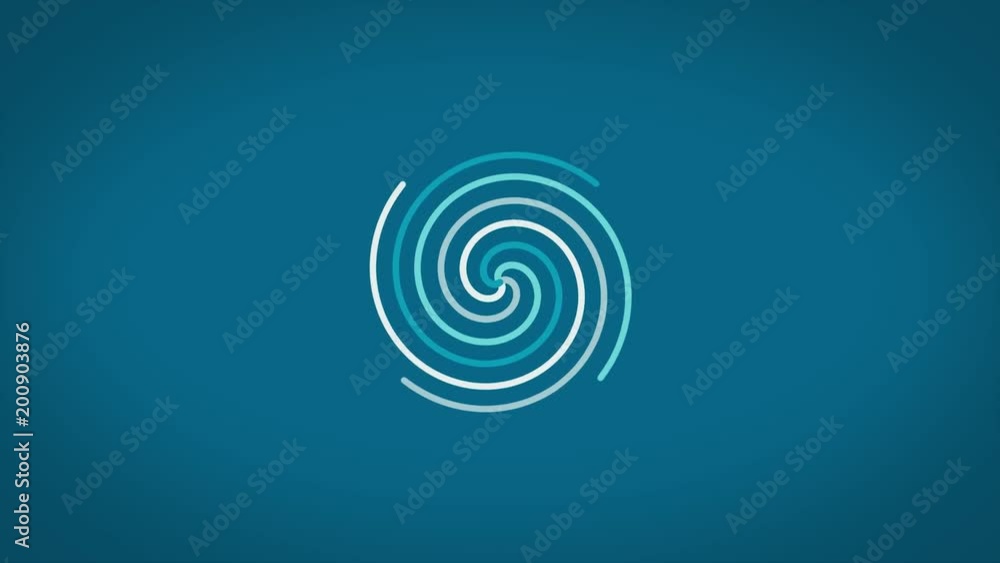 Abstract soft color spiral shape retro style animation background ...