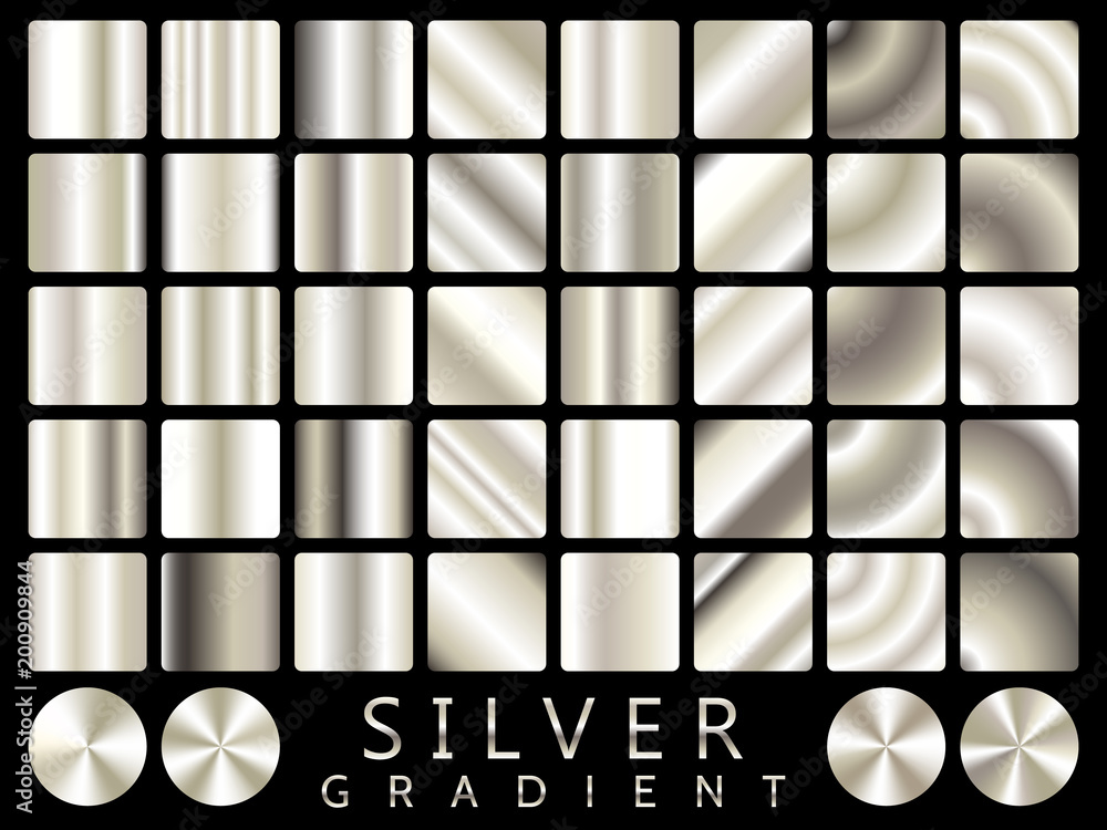 Silver background texture vector icon seamless pattern. Light ...