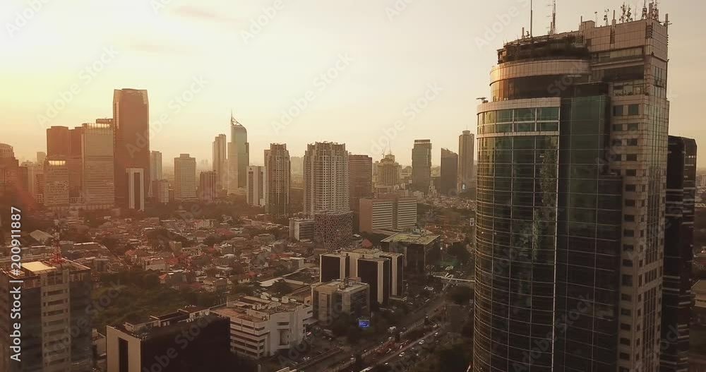JAKARTA - Indonesia. April 11, 2018: Exotic aerial scenery of Jakarta ...
